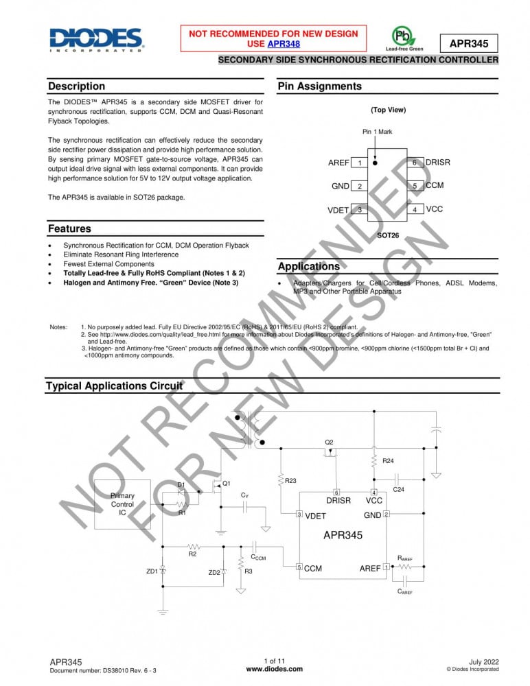 APR345 datasheet page 1