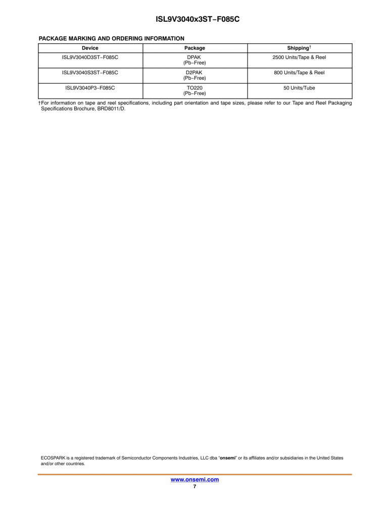 ISL9V3040P3-F085C datasheet page 7