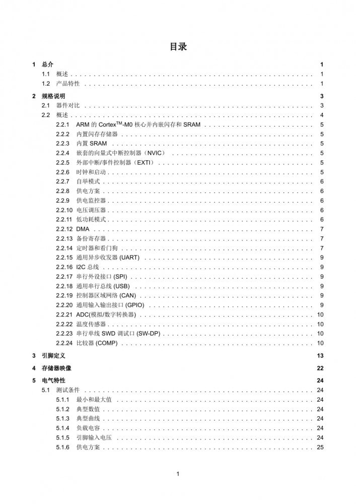 MM32L0xx datasheet page 2