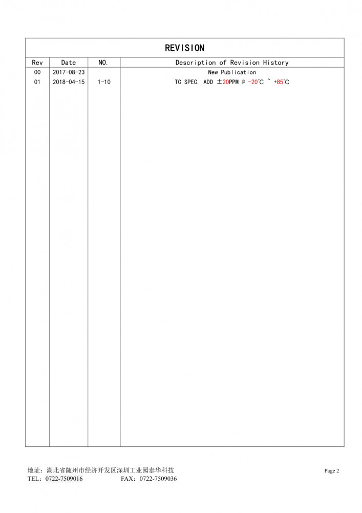 TKD SX32Y012000BC1T datasheet page 2