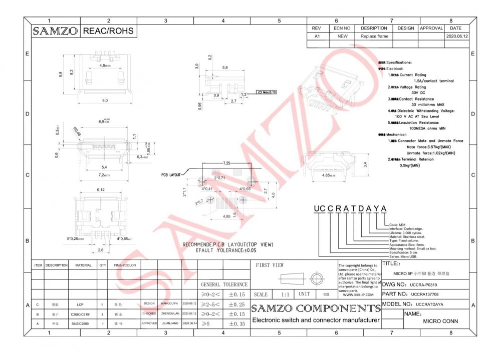 SAMZO UCCRATDAYA technical drawing