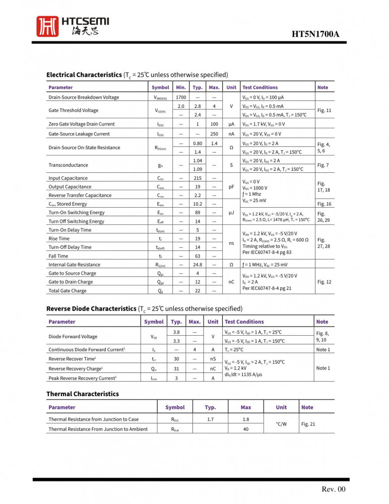 HT5N1700ADZ datasheet page 2