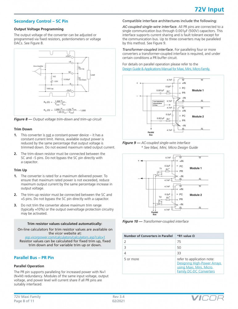 VICOR V72A15T400BG documentation page 8