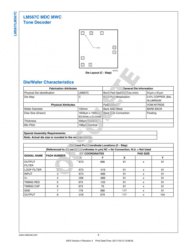 LM567H/B technical document page 10