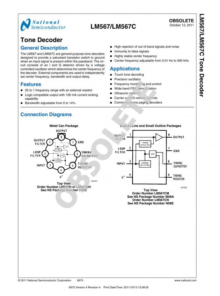 LM567H/B technical document page 3