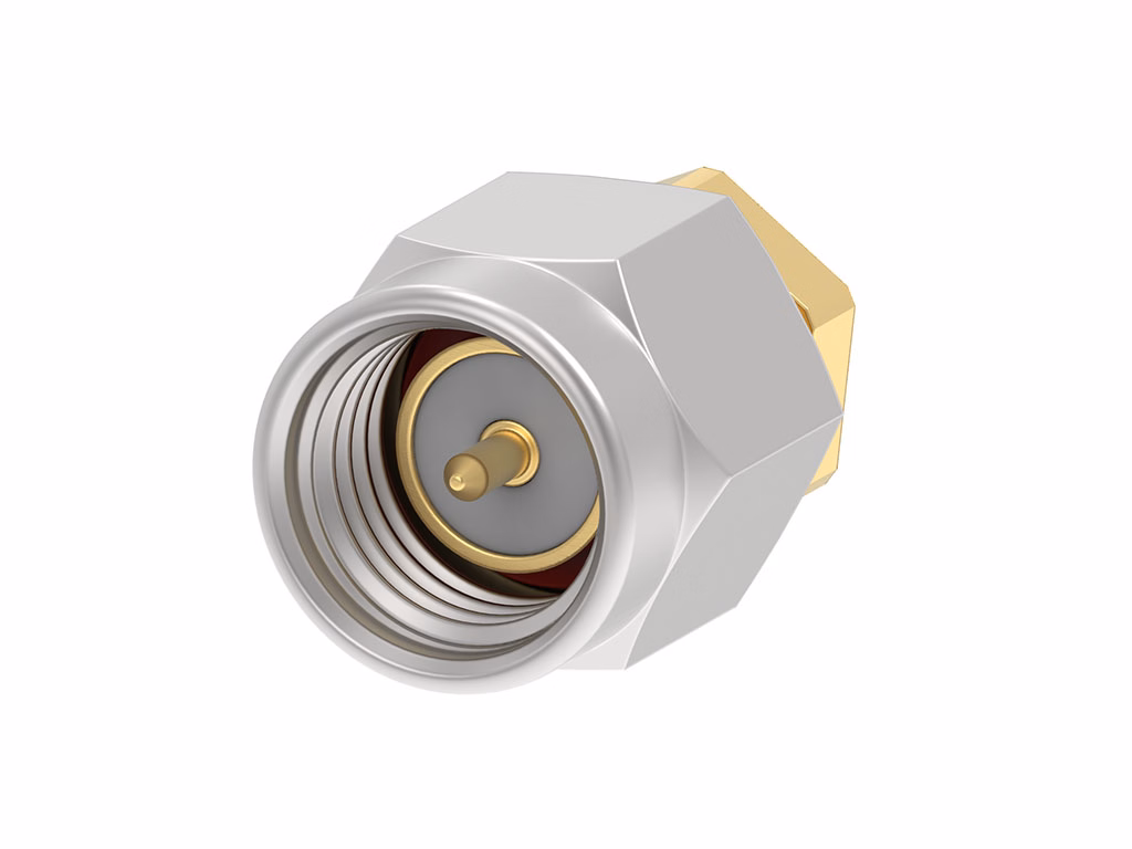 SMA Plug, Straight, Crimp, LMR-240 Cable, Brass Body, Gold (Au) Plated, Tray, 50 Ohms