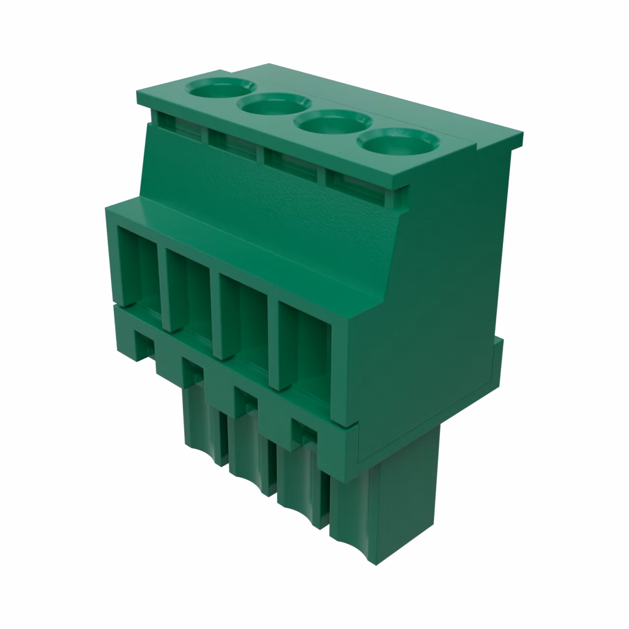 3.50mm Pitch Eurostyle Vertical Plug, with Reverse Imprinting, Rear Wire  Entry, Green Housing, 4 Circuits for sale