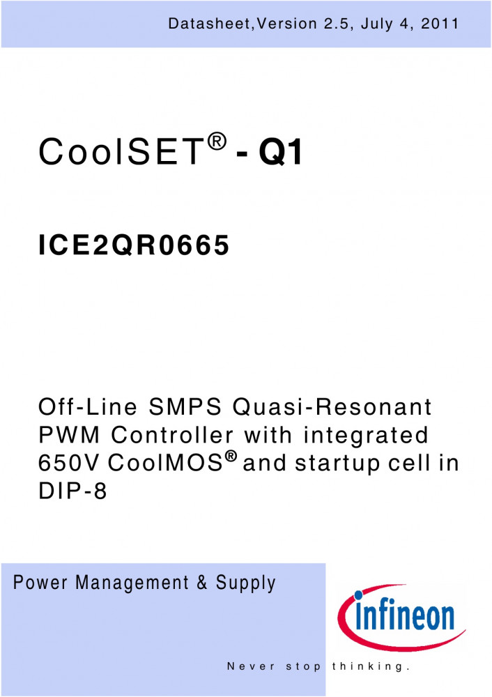 ICE2QR0665 datasheet page 1