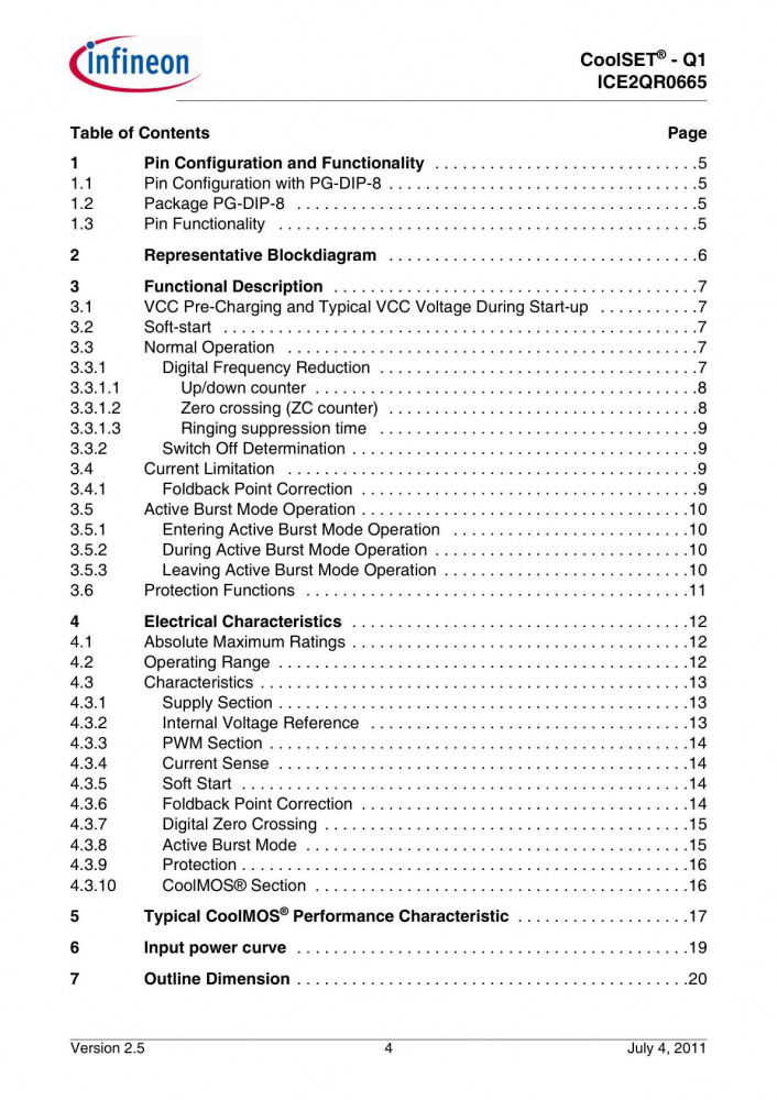 ICE2QR0665 datasheet page 4