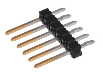 KK 254 Breakaway Header, Vertical, 8 Circuits, 0.76µm Gold (Au) Plating, Mating Pin Length 6.09mm, with Kinked PC Tails, Bag