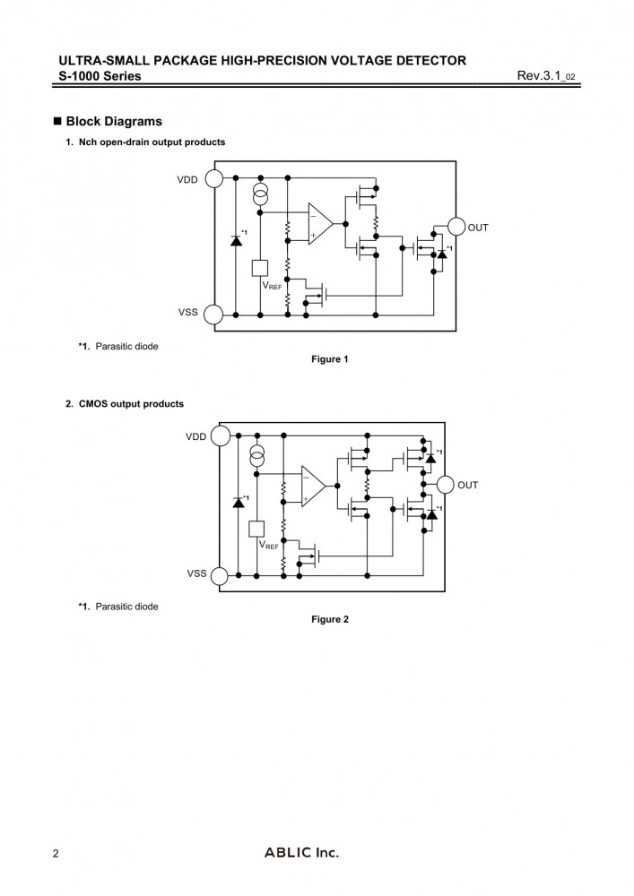 ABLIC S-1000 datasheet page 2