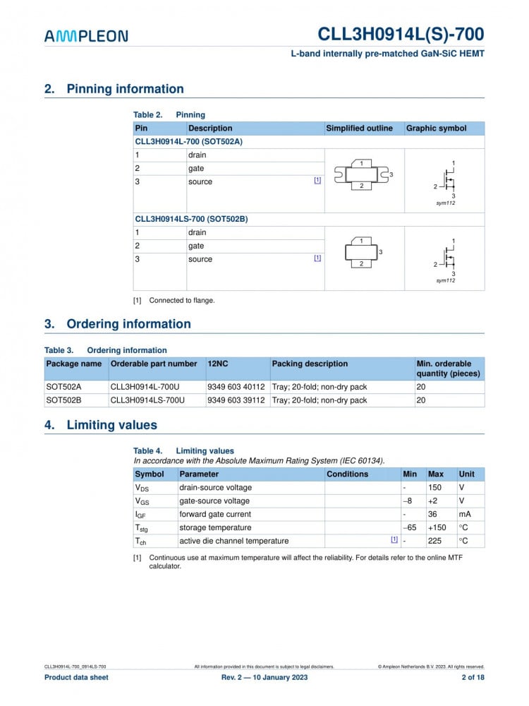 CLL3H0914L-700U datasheet page 2