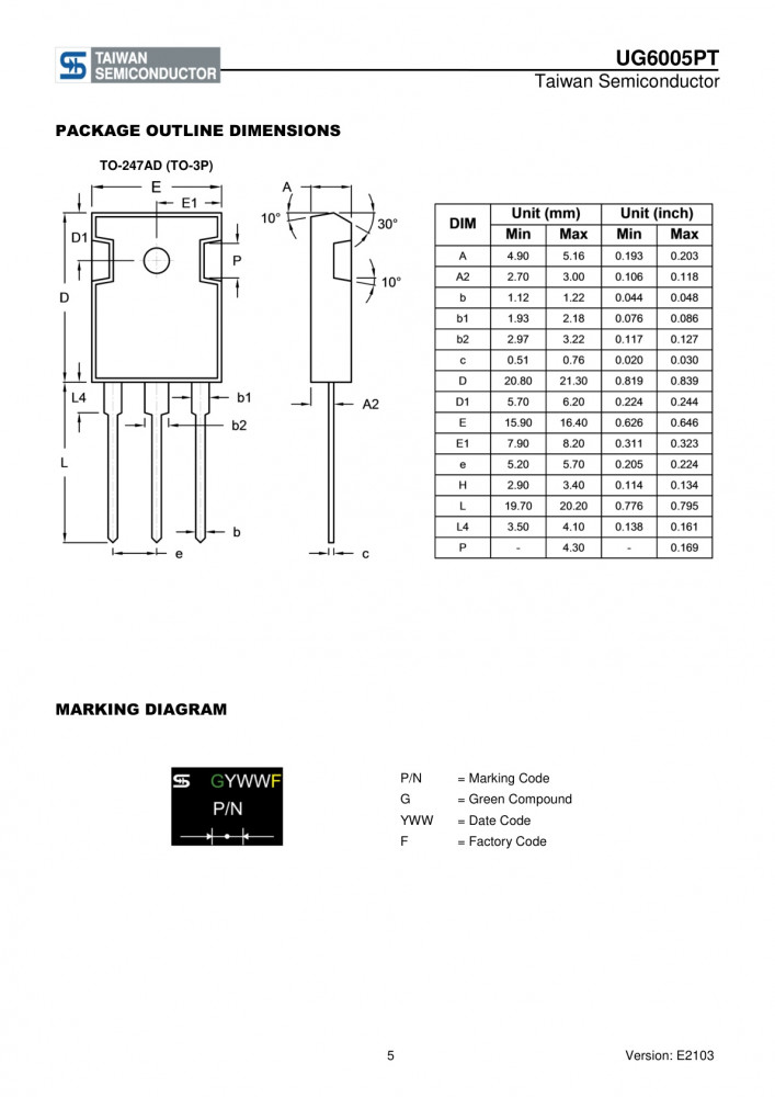UG6005PT datasheet page 5