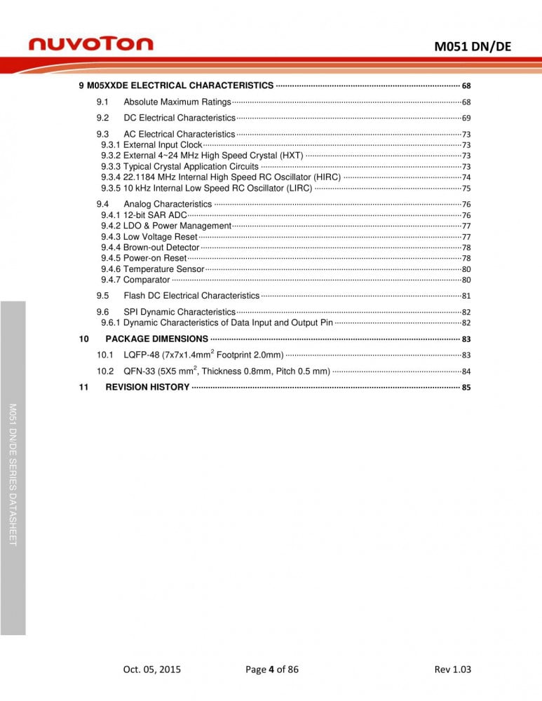 M051 DN DE datasheet page 4