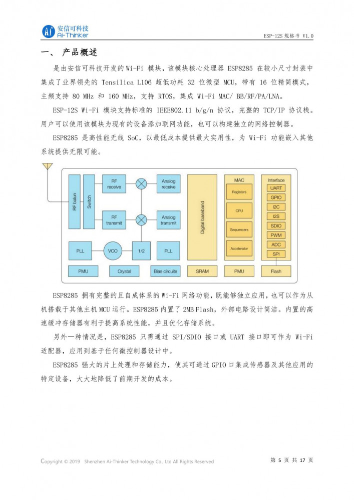 ESP-12S-8285-2M datasheet page 5