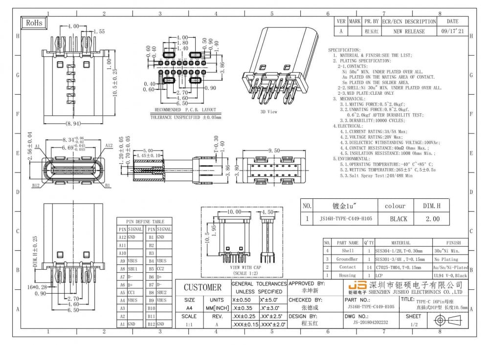 JUSHUO product document page 2