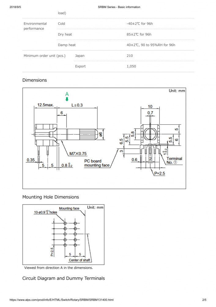 SRBM131400 technical drawing page 2