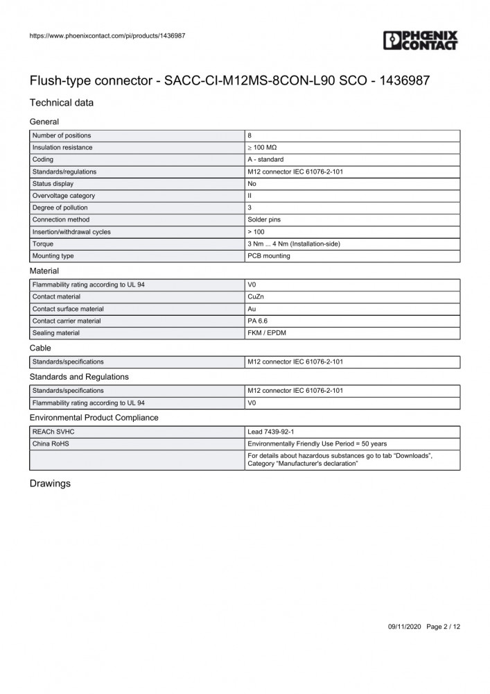 Phoenix Contact 1436987 technical document page 2