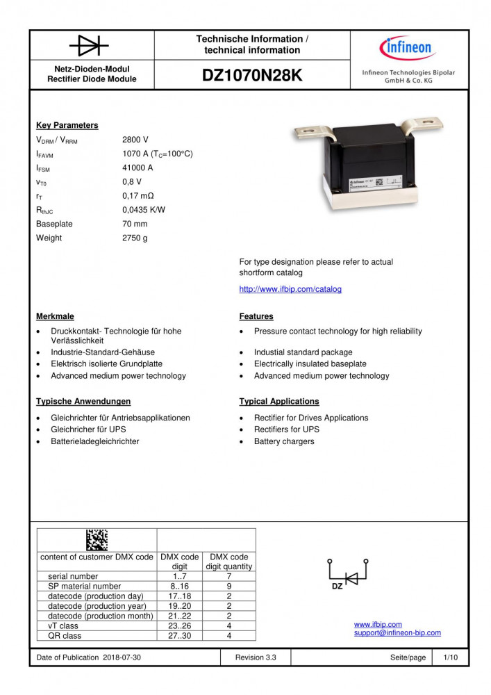 DZ1070N28K datasheet page 1