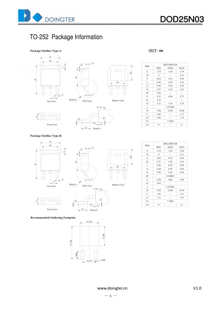 DOD25N03 datasheet page 5