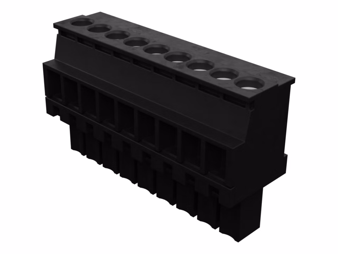 3.50mm Pitch Eurostyle Vertical Plug, Rear Wire Entry, Gold (Au) Plated, Black, 9 Circuits for sale