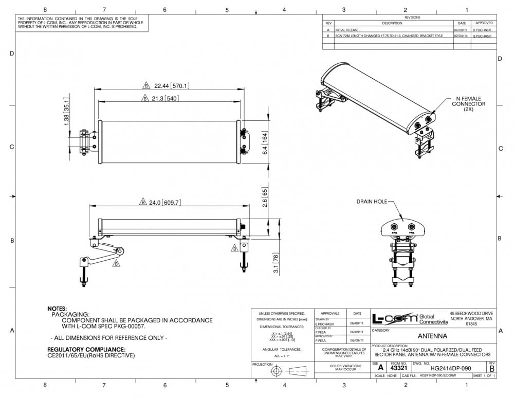 HG2414DP-090 technical document page