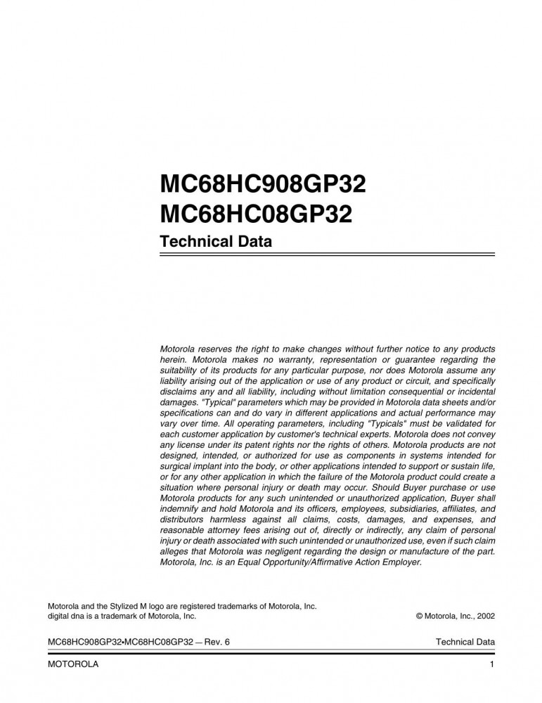 MOTOROLA technical data page 3