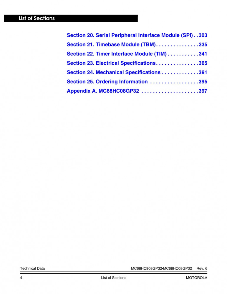 MOTOROLA technical data page 6