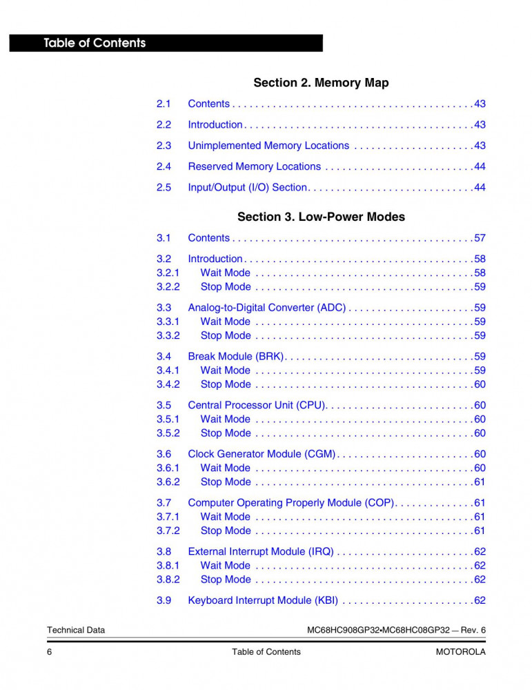 MOTOROLA technical data page 8
