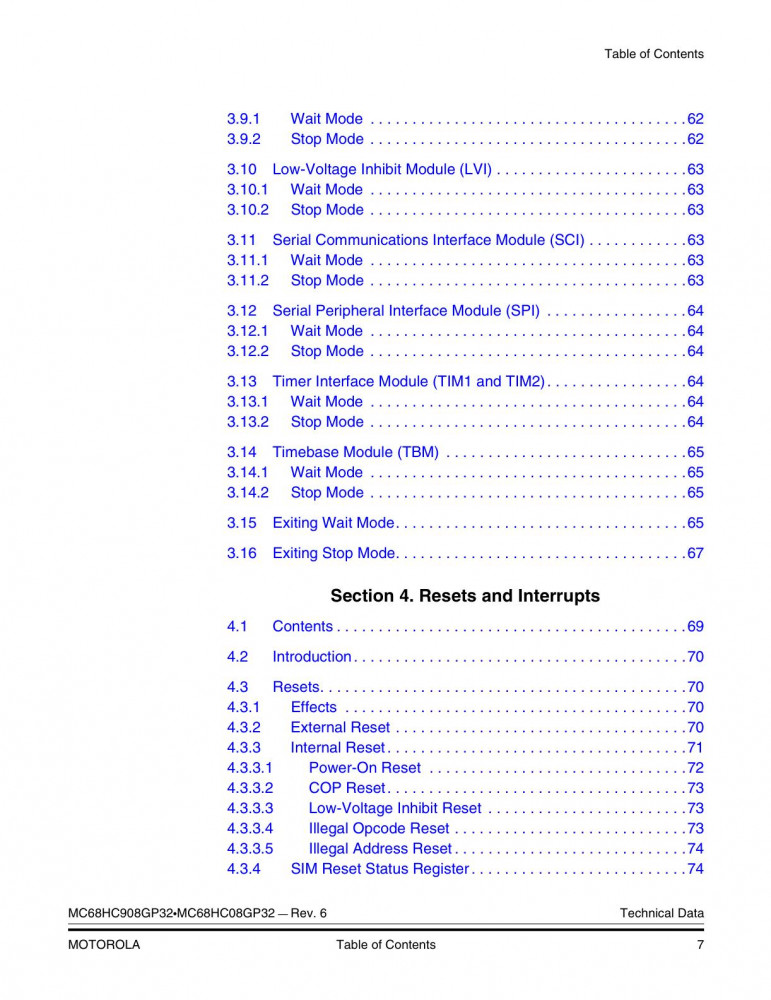 MOTOROLA technical data page 9