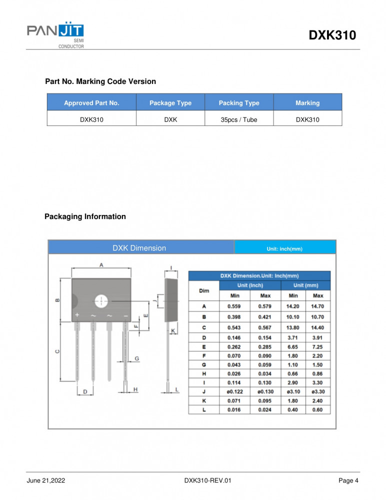 DXK310 datasheet page 4