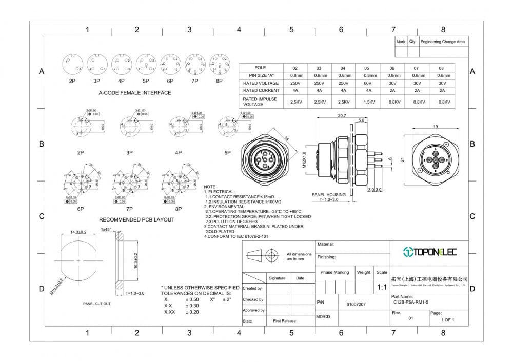 C12B-FSA-RM1-5 technical drawing