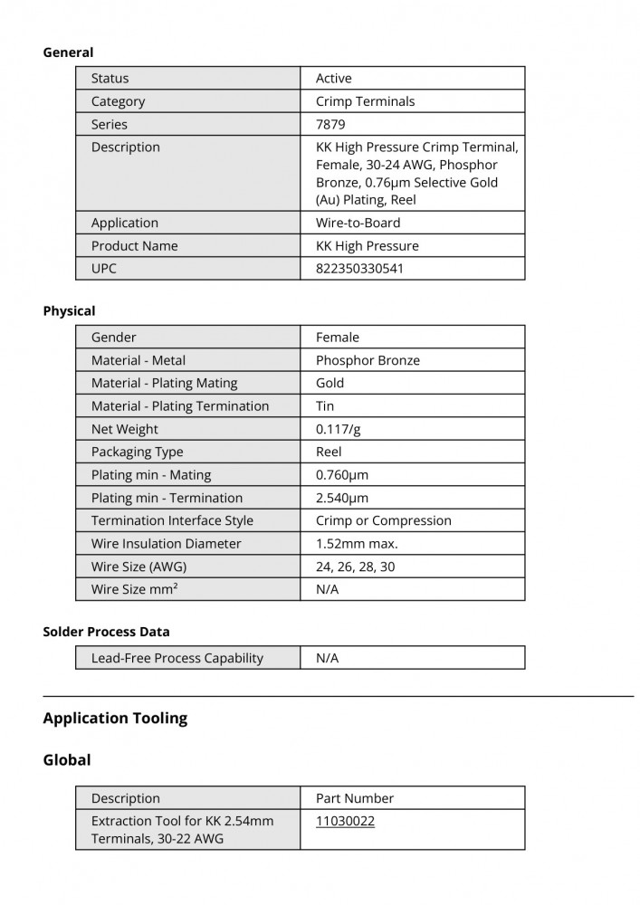 Product technical document page 2