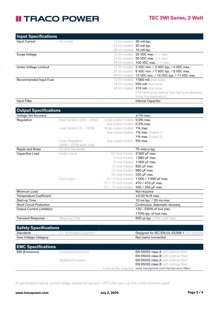 TEC 2-2419WI document page 2
