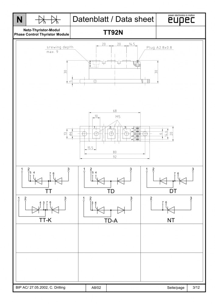 TT92N datasheet page 3