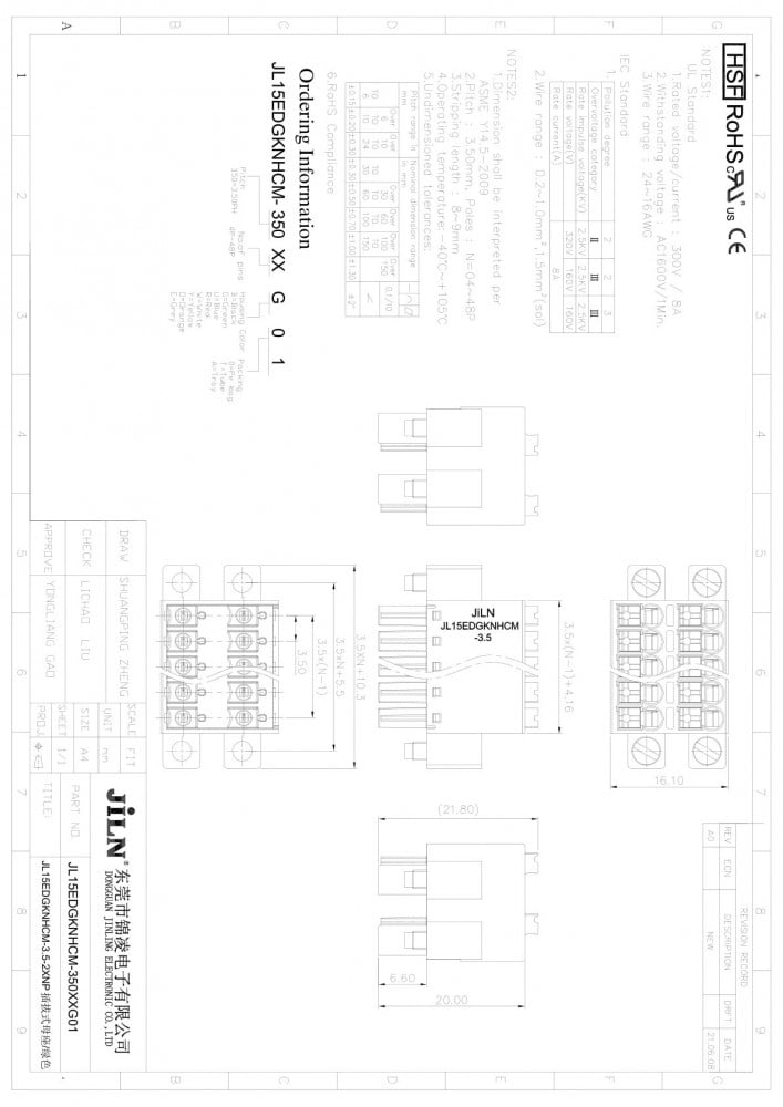 JILN JL15EDGKNHCM-35004G01 technical drawing