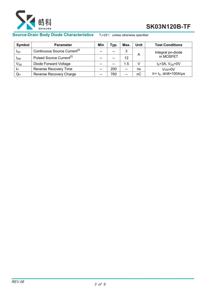 SK03N120B-TF datasheet page 3