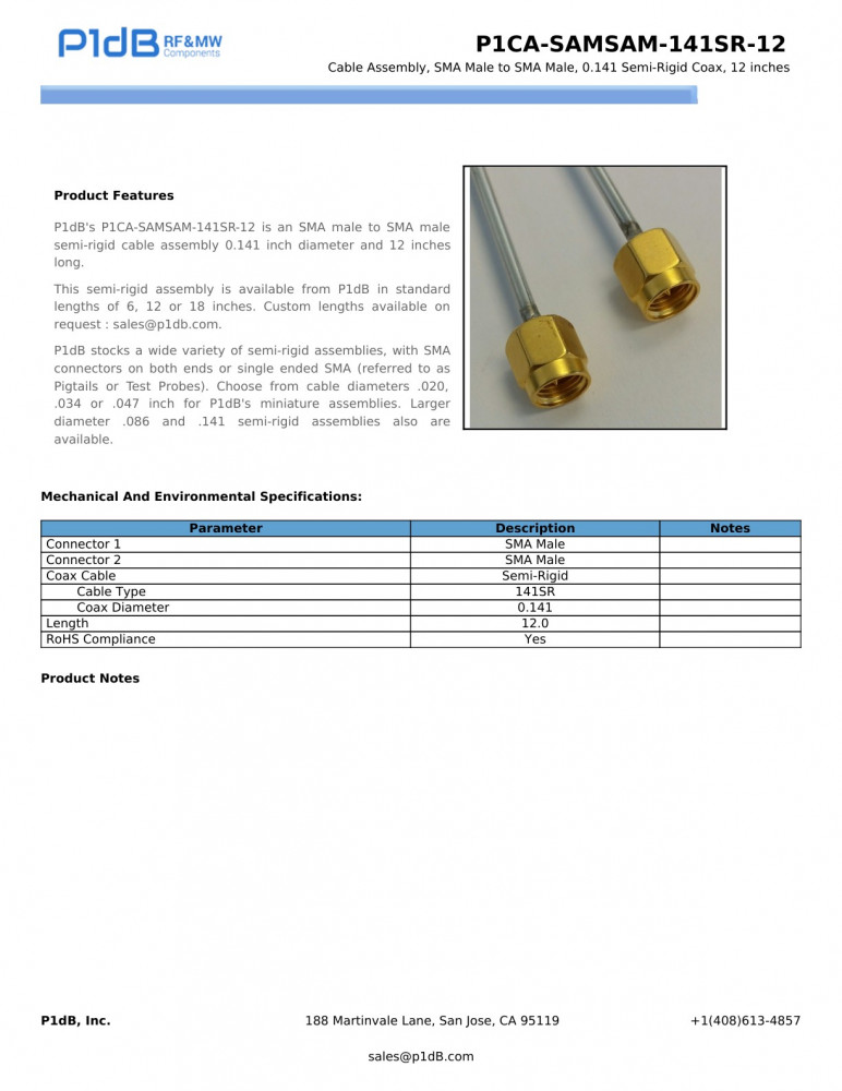 P1CA-SAMSAM-141SR-12 product visual