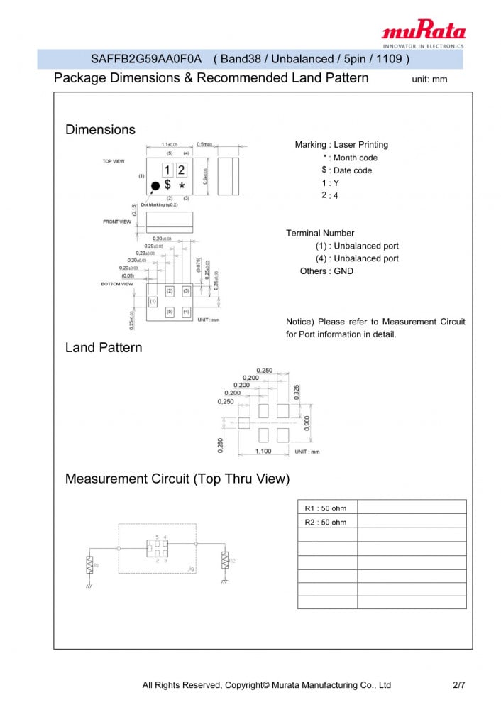 SAFFB2G59AA0F0AR1X datasheet page 3