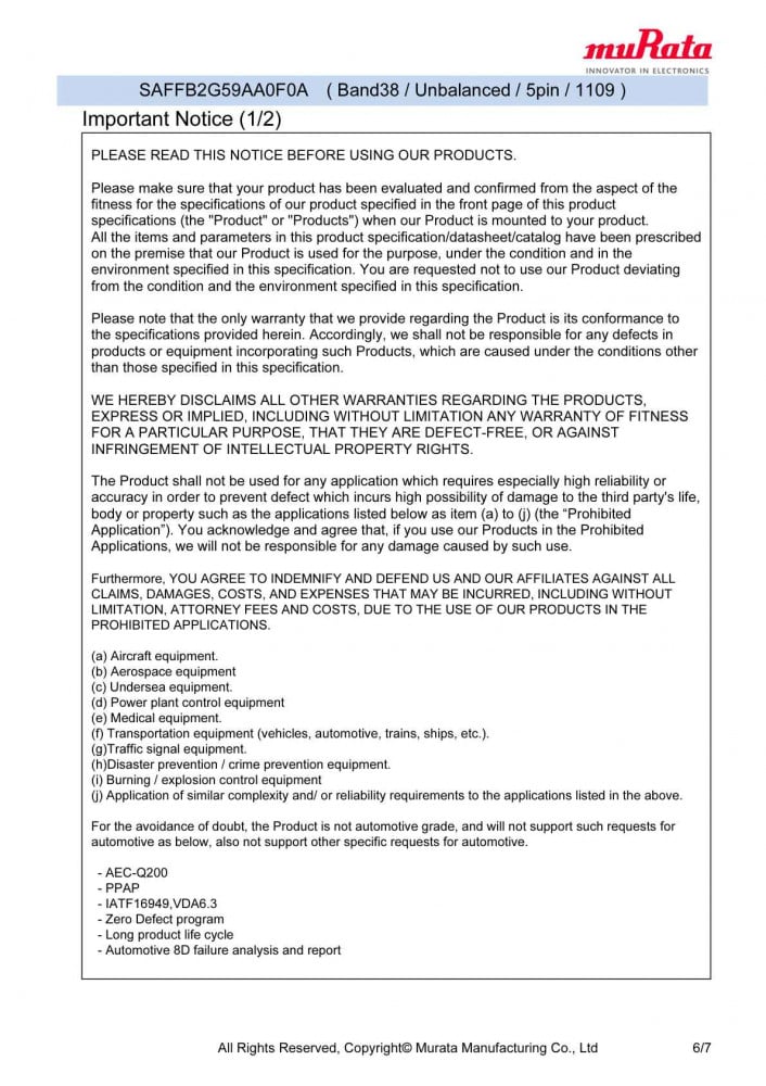 SAFFB2G59AA0F0AR1X datasheet page 7