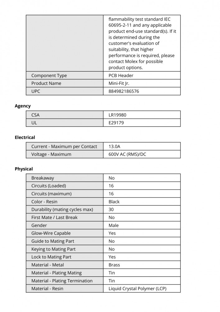 MOLEX 462074016 technical document image 3
