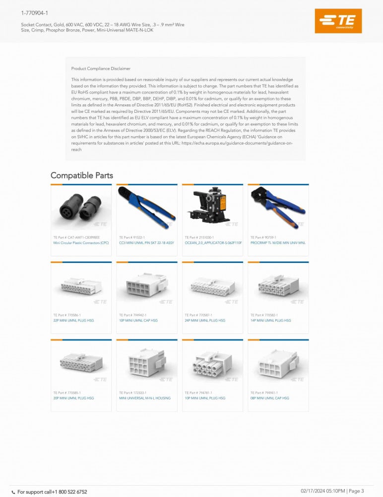 TE Connectivity 1-770904-1 document page 3