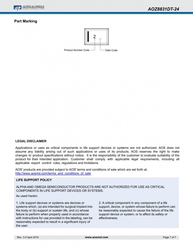 AOZ8831DT-24 datasheet page 7