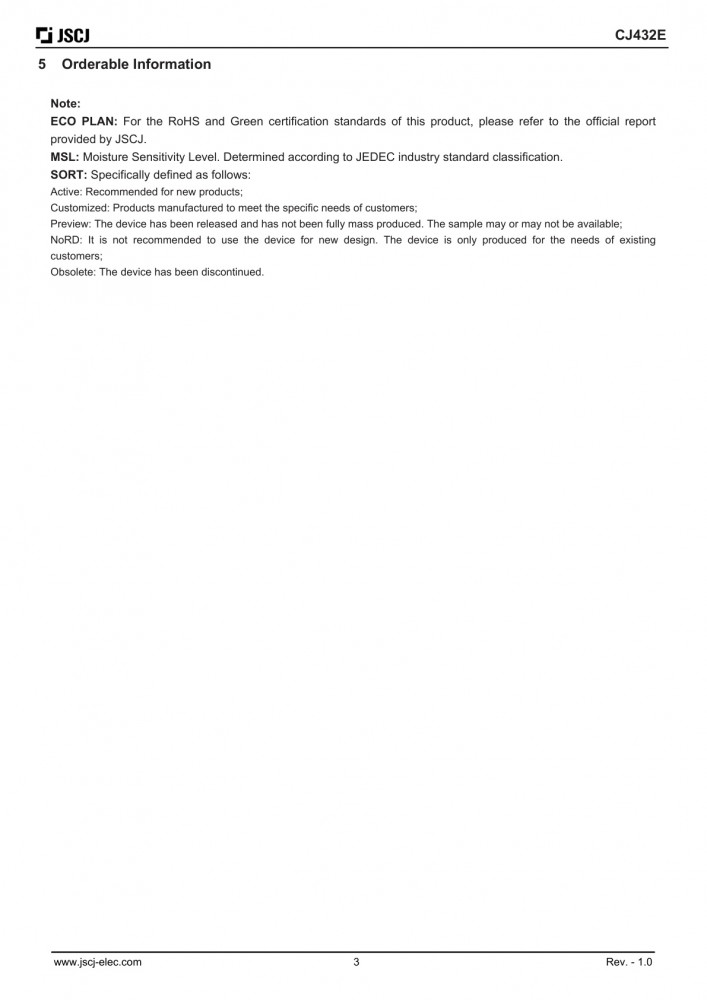 CJ432E datasheet page 3