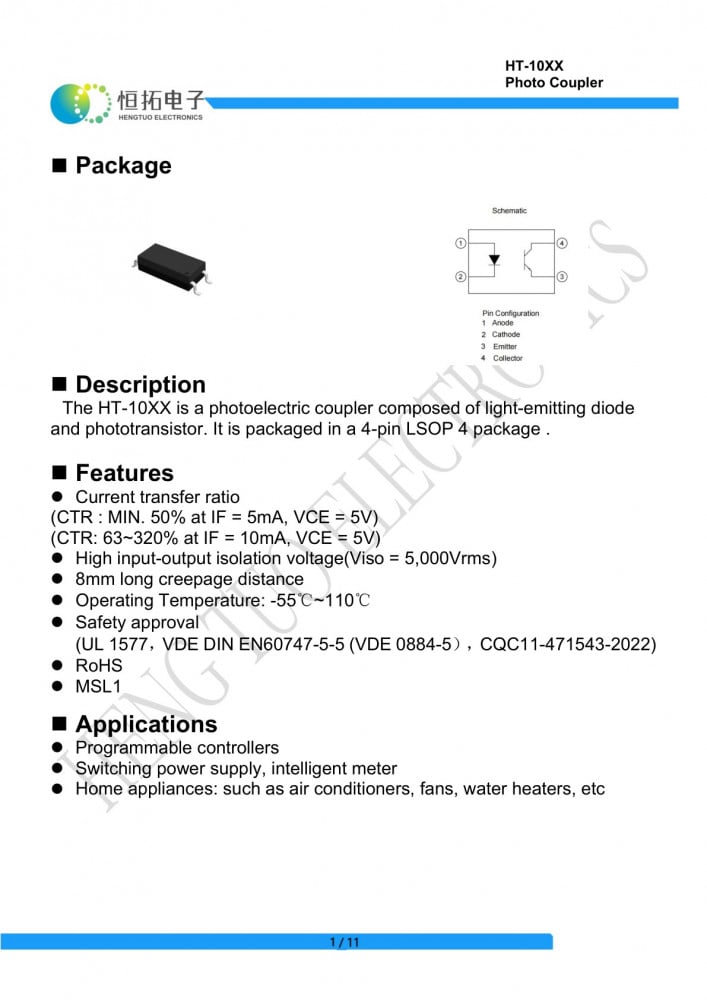 HT-1009-TP1 datasheet page 2