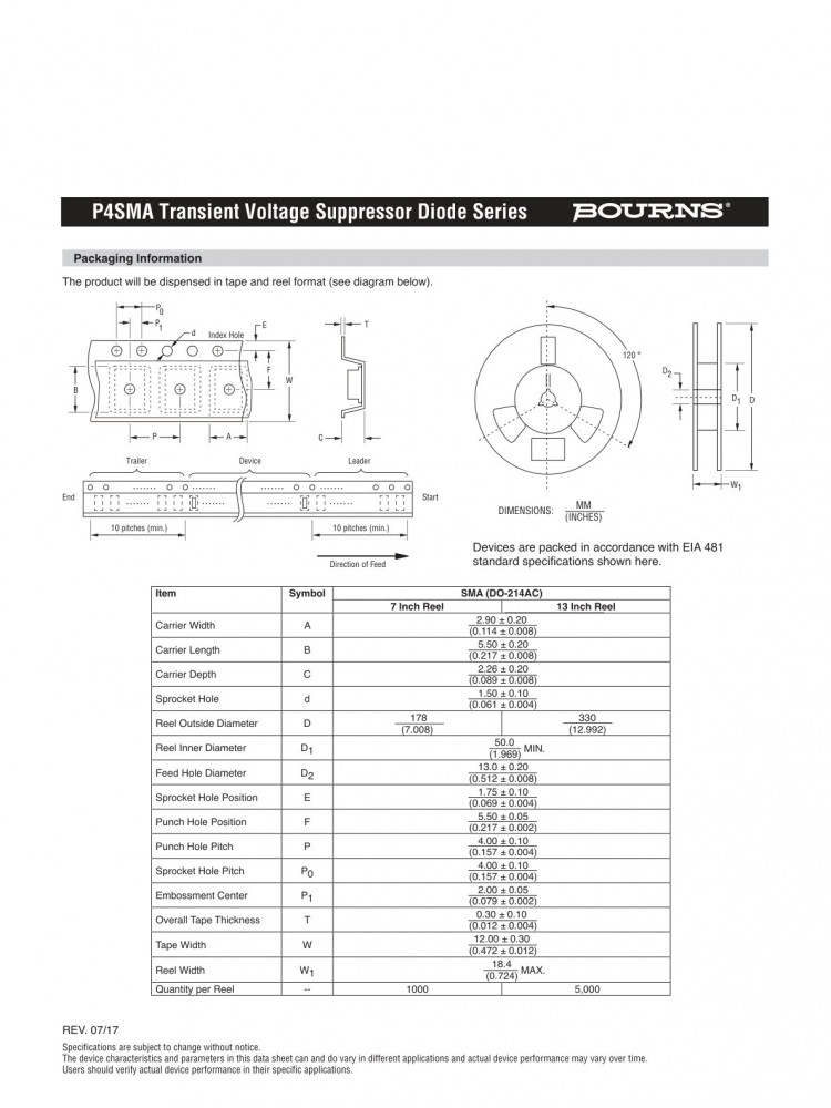 BOURNS P4SMA datasheet page 5