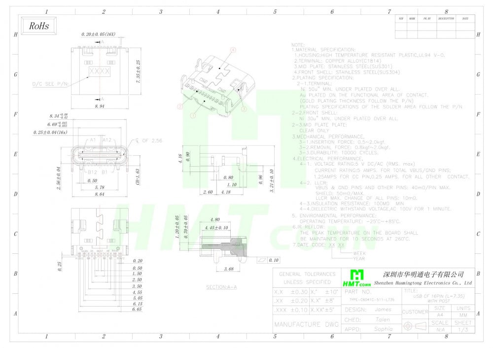 TYPE-C6041C-511-L735 technical drawing page 1