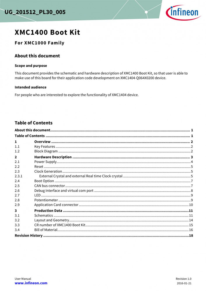 XMC1400 Boot Kit document page 1