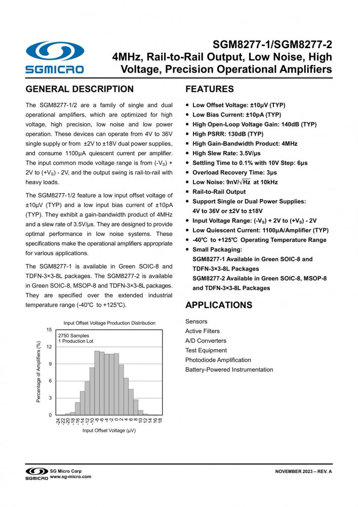 SGM8277-1 datasheet page 1