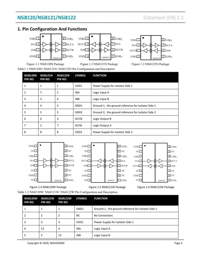 NSi8122N1 datasheet page 3